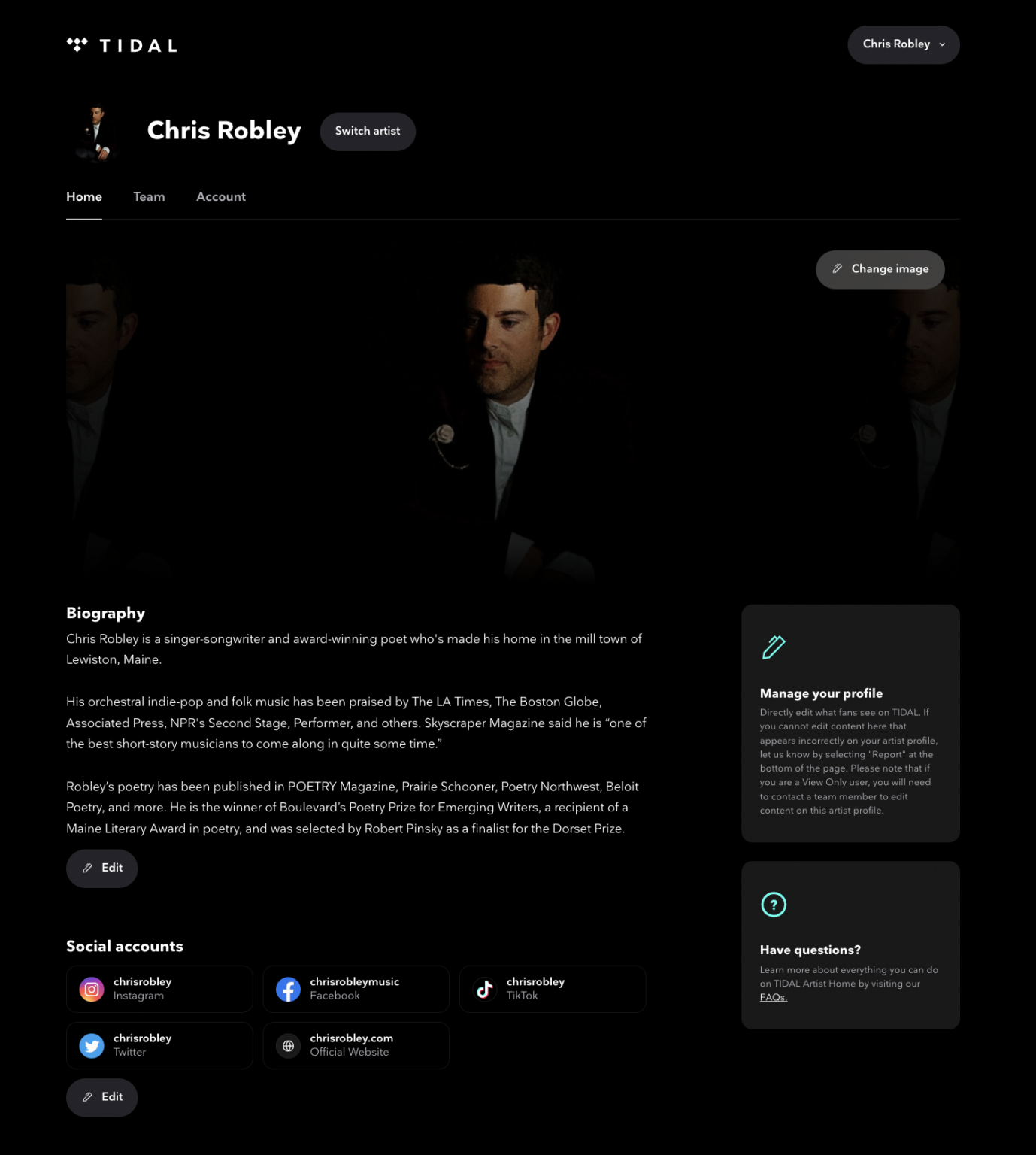 TIDAL Artist Home: Everything Musicians Need to Know | DIY Musician